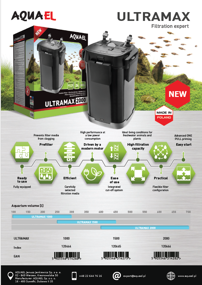 Aquael Ultramax Canister Filter – Biotech Aquatica